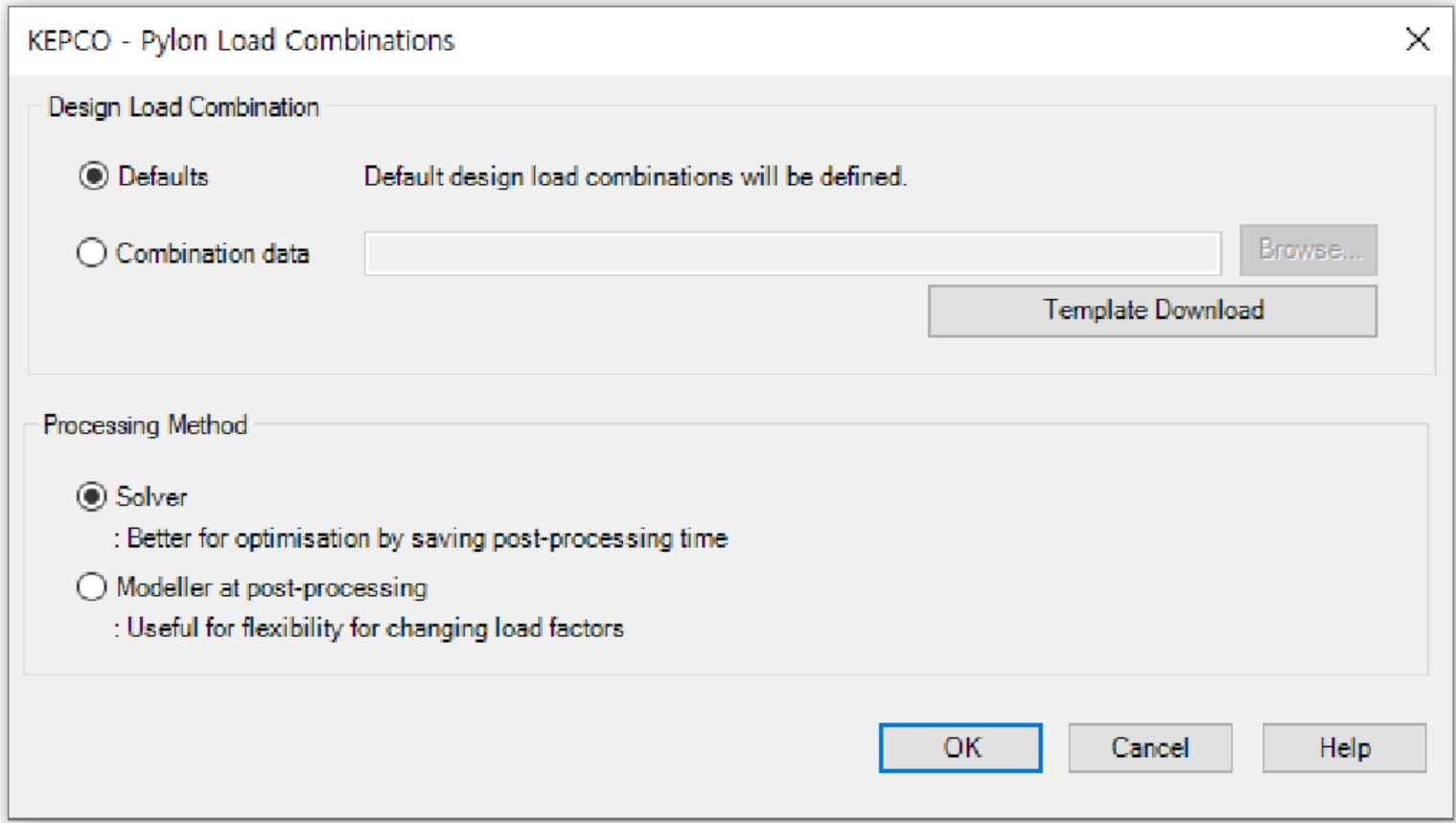 하중조합 정의 및 적용 - LUSAS KEPCO