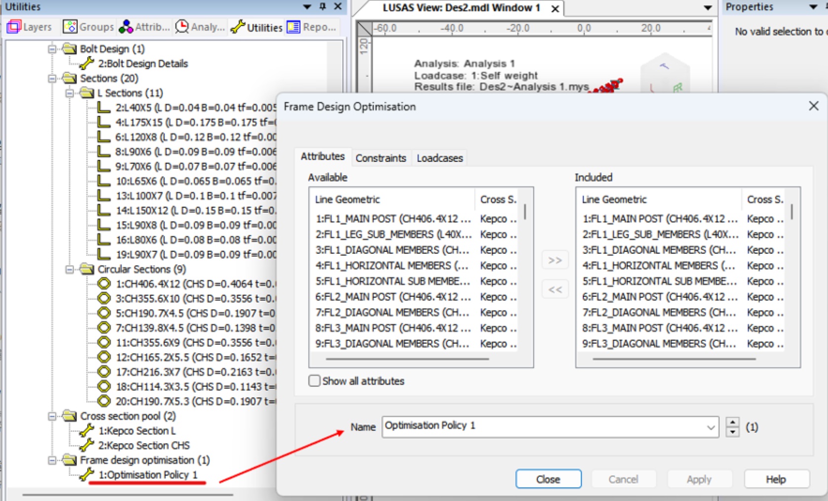 단면설계 최적화 - LUSAS KEPCO